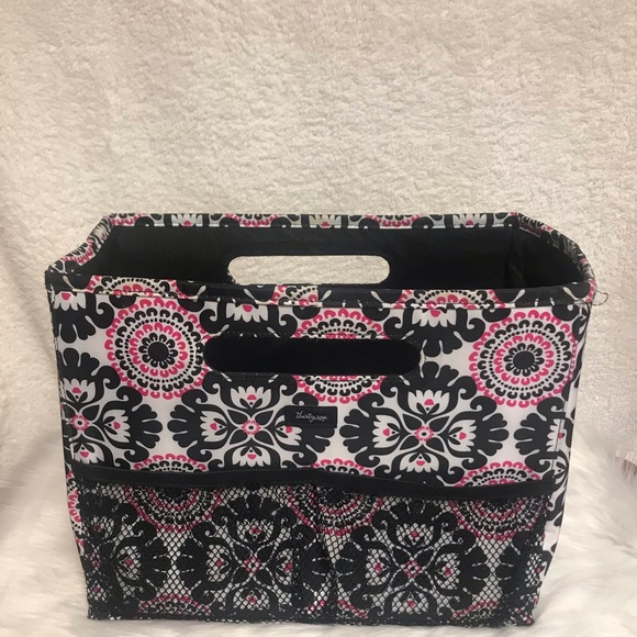thirty-one | Bags | Thirtyone Black And Pink Floral Box Bag With ...